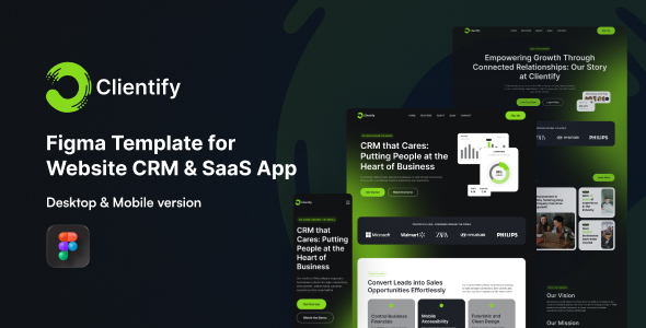 Clientify - CRM SaaS Website Figma Template by thanksfortoday | ThemeForest